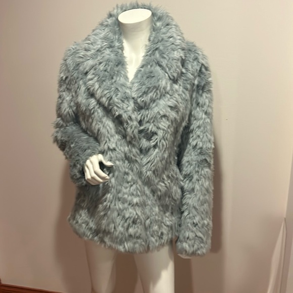 BCBGeneration | Jackets & Coats | Light Bluegray Faux Fur Jacket By ...